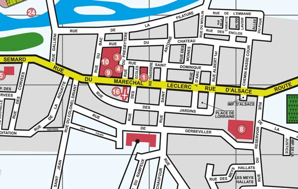 Plan de la ville – Blainville-sur-l'Eau